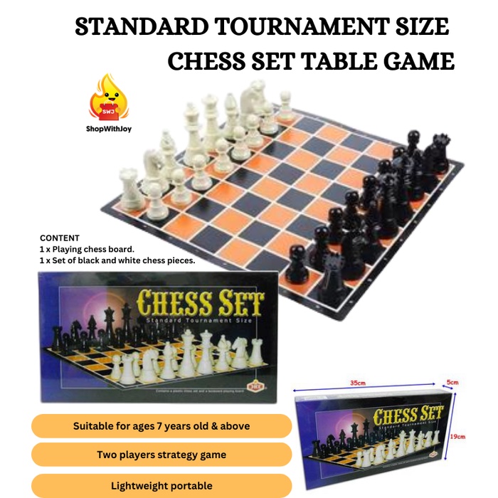 🔥ShopWithJoy🔥 CHESS SET STANDARD TOURNAMENT SIZE TABLE GAME FOR KIDS ...