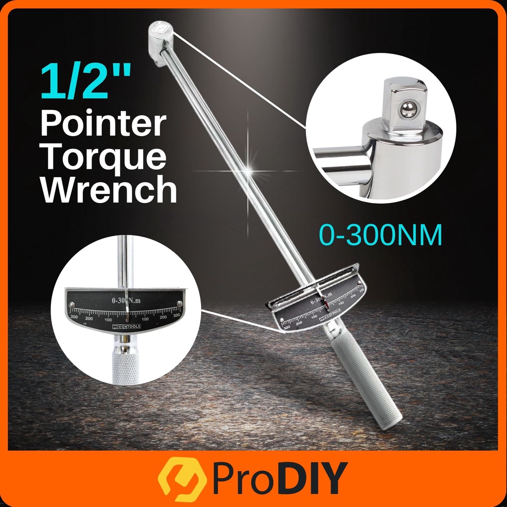 PRODIY Torque Wrench 1/2 Pointer Type Torque Spanner Tork Wrench ...