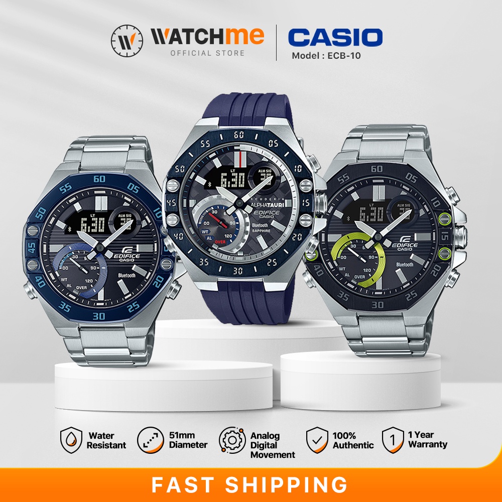 CASIO EDIFICE ECB-10 SERIES Fashion Analog Digital Men Watch Bluetooth ...