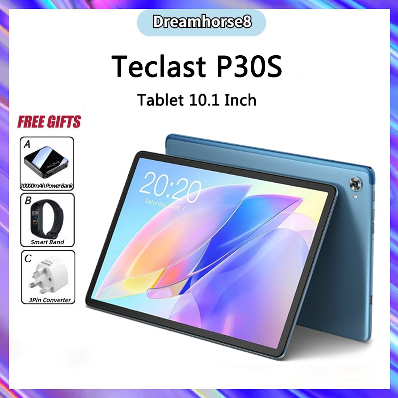 Teclast P30S Tablet 10.1 Inch 1280x800 IPS Android 12 4GB RAM 64GB ROM MT8183 8 cores GPS Type-C ...