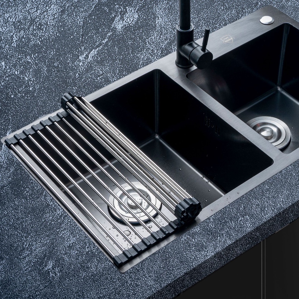 Stainless Steel Drainer Shelf Grating Holder On The Sink Dish Rack The ...