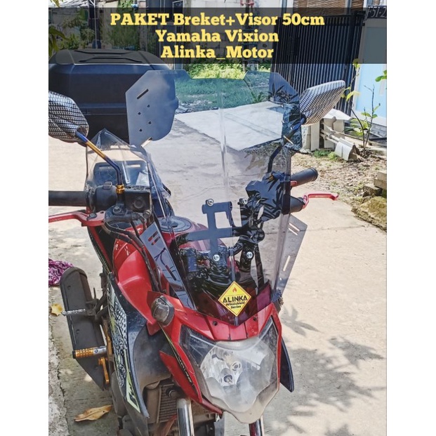 50cm V1 Yamaha NEW VIXION Breket+Visor PACKAGE | Fz150i Custom Visor ...