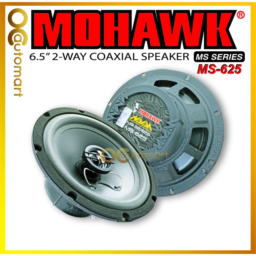 MOHAWK MS Series MS-625 6.5'' inch 2way Coaxial Speaker Car Spk | Shopee Malaysia