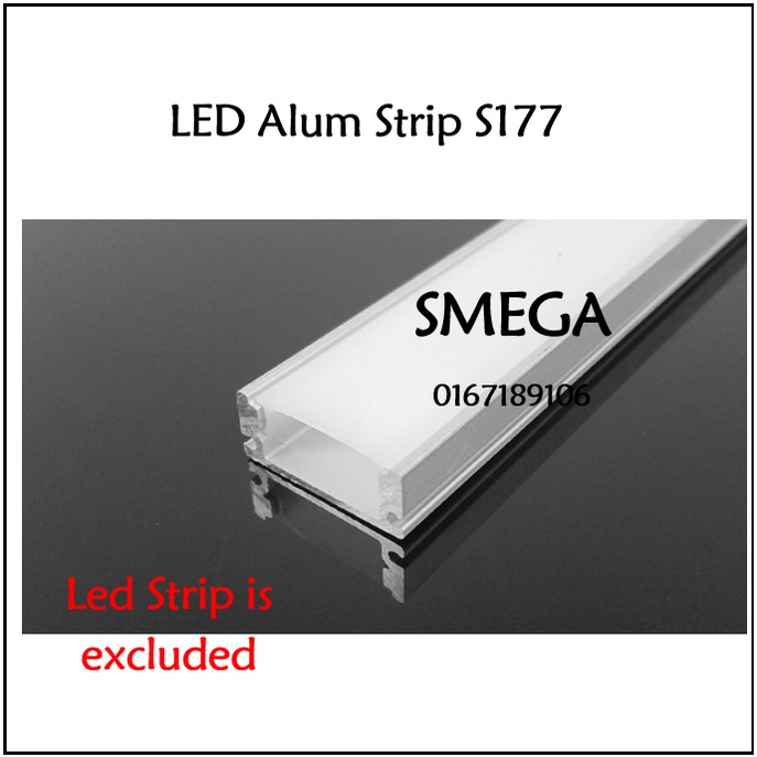 SMEGA 3meter LED Strip Light Aluminium U Shape Profile Track Complete ...