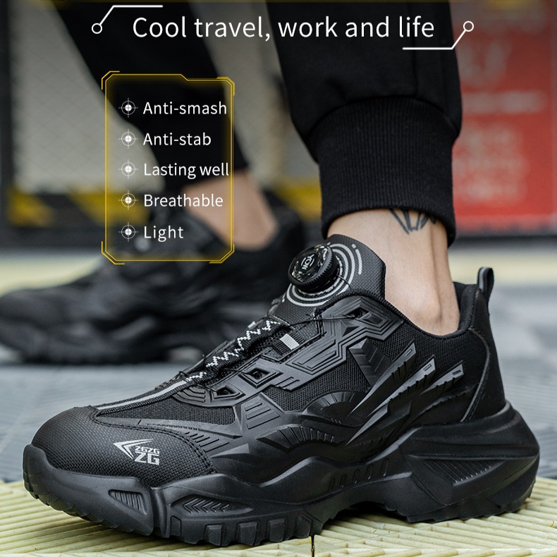High-quality Safety Shoes Men Steel Wire Rotary Buckle Indestructible ...