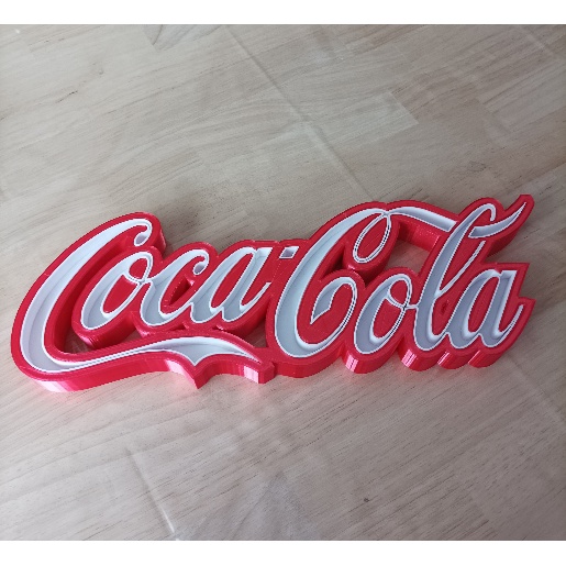 Coca Cola Logo (3D Desk Decoration) Size 233mm x 82mm x 12mm | Shopee ...