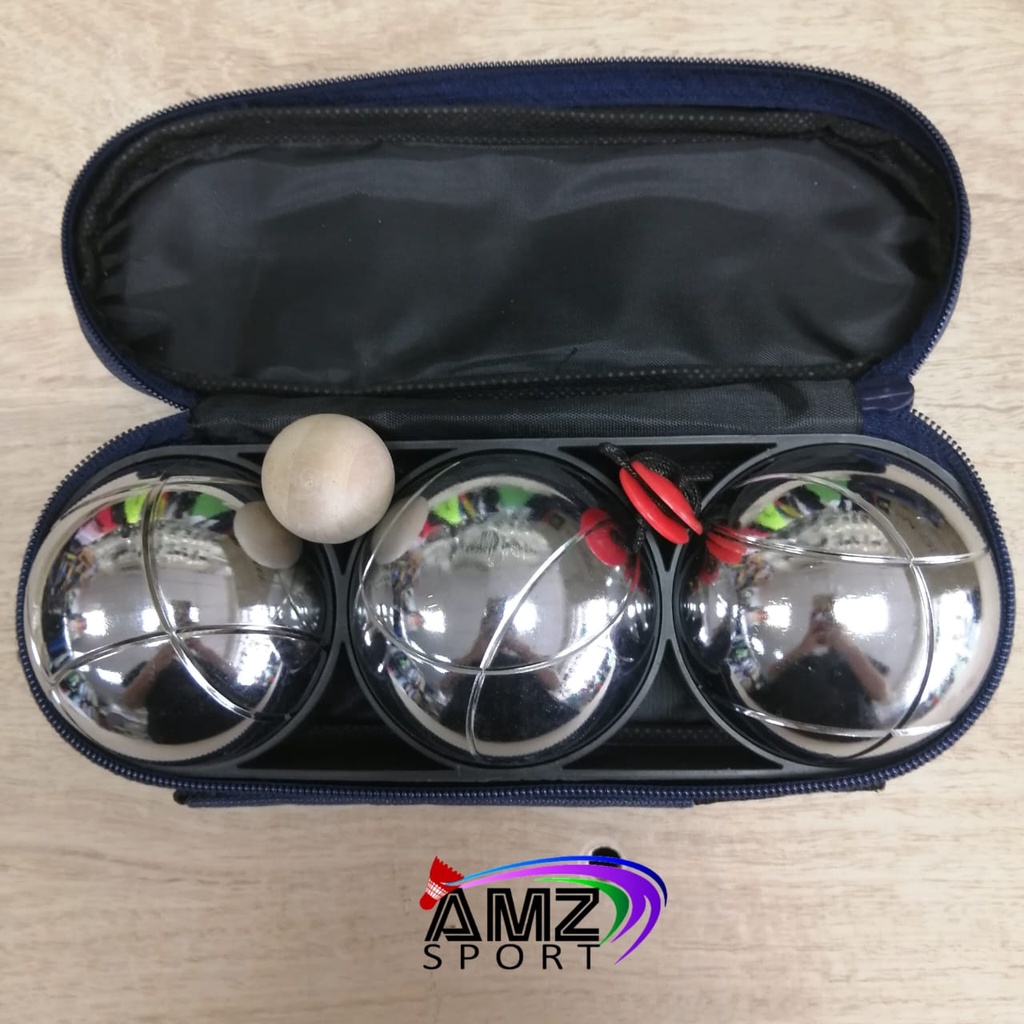 PETANQUE BALL SILVER 3 PCS SET with JACK BALL SET (READY STOCK ...