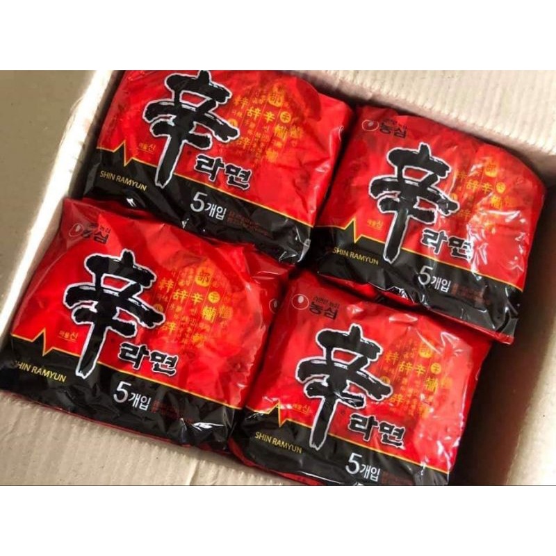 Shin Ramyun Noodle Soup - Gourmet Spicy flavor (120g/per piece and 600g ...