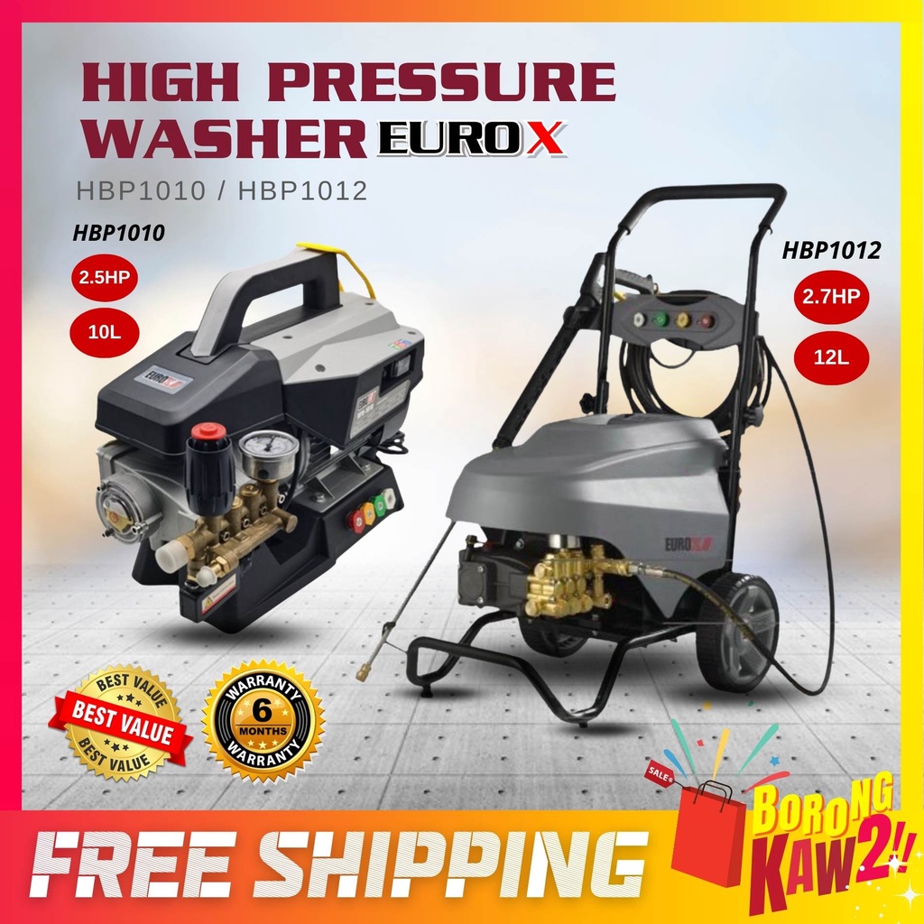 EUROX HBP1010 HBP1012 Electric Cold Water High Pressure Washer Heavy ...