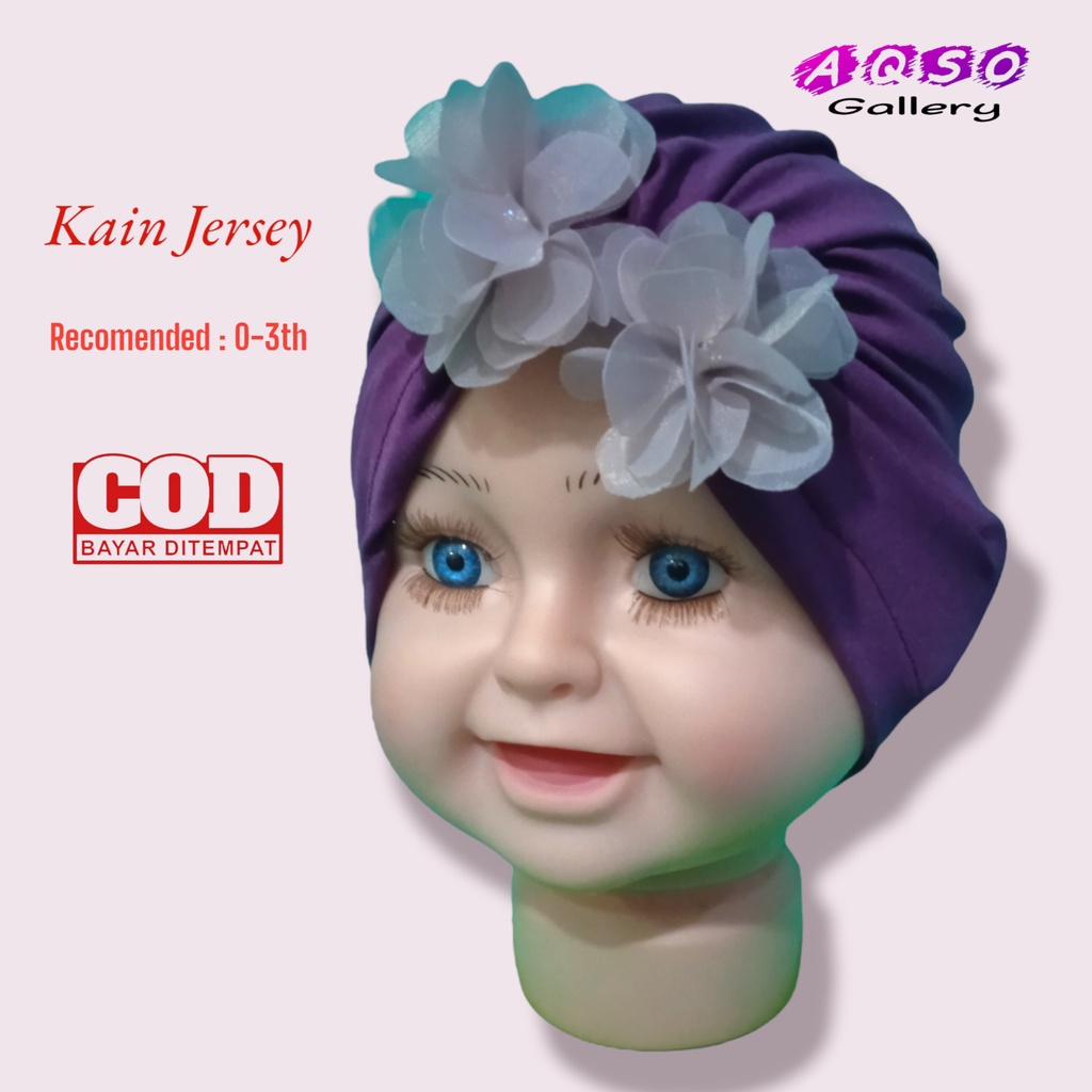 Turban Flower celara turban Kids Baby Girl Cute turban Age 0-3 Years ...