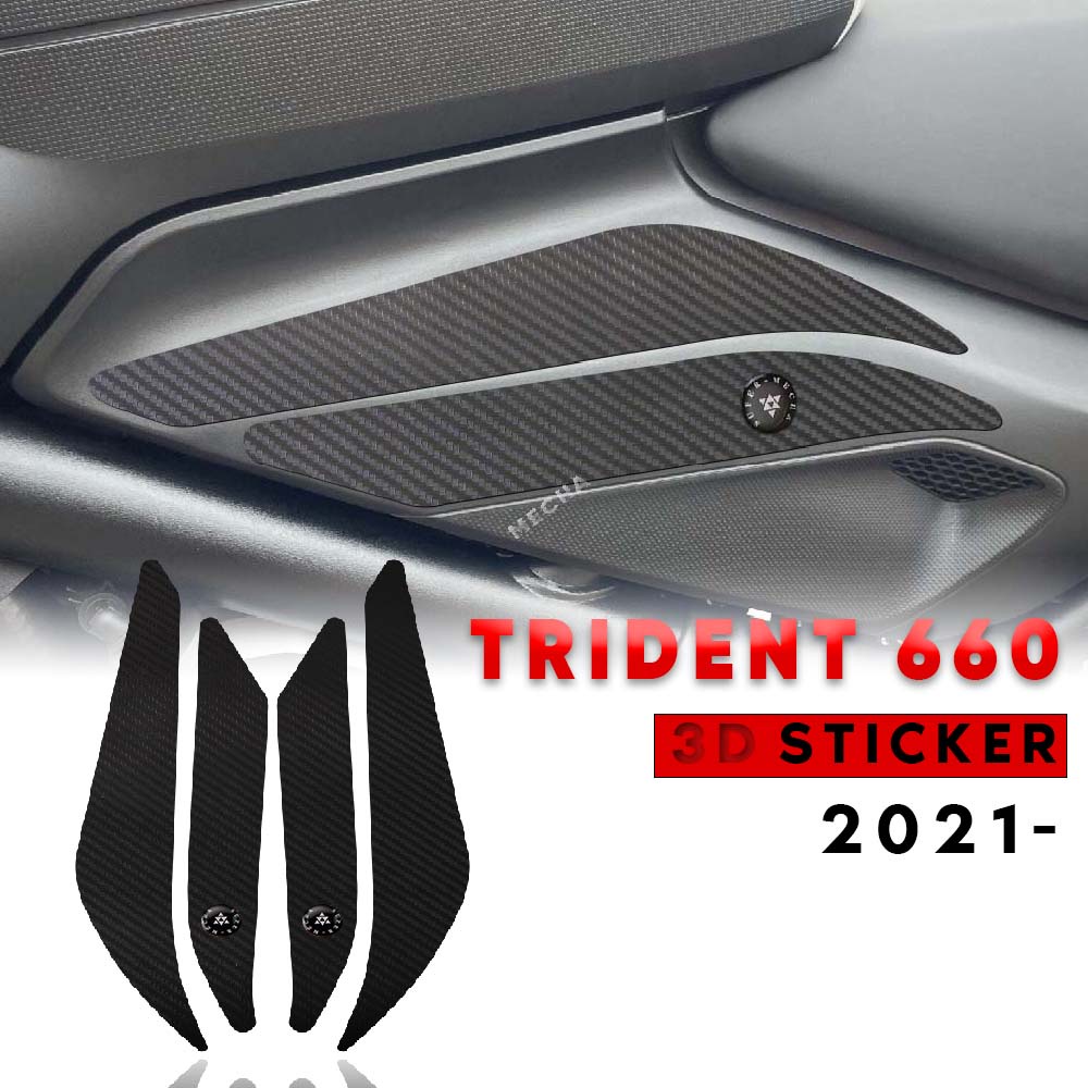 FOR Trident 660 Trident660 2021 - 3D Carbon Motorcycle Sticker Tank Pad ...