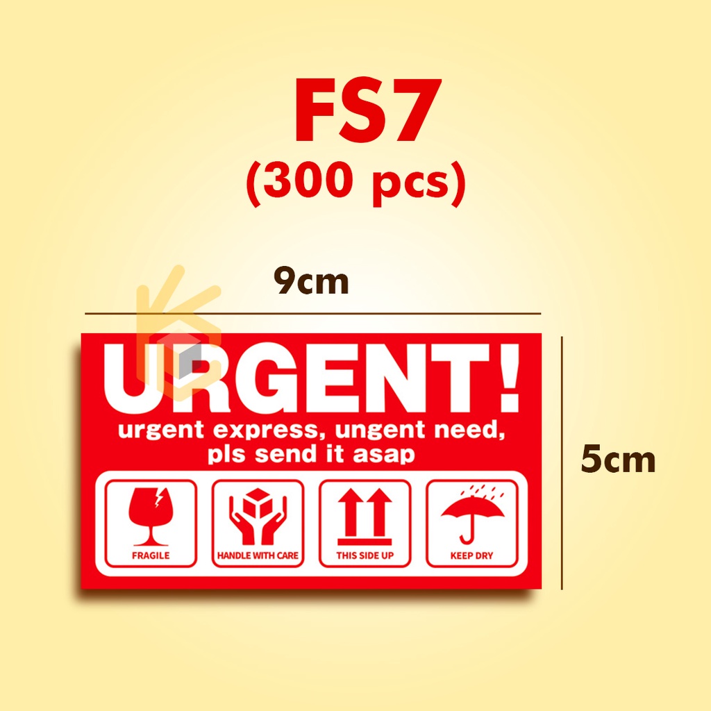 [Ready Stock] Fragile PP Sticker Fragile Sticker Warning Label Handle ...