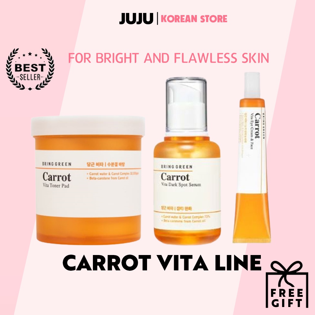 BRINGGREEN / Carrot Vita / Toner Pad 60ea / Toner Pad 100ea / Eye Cream ...