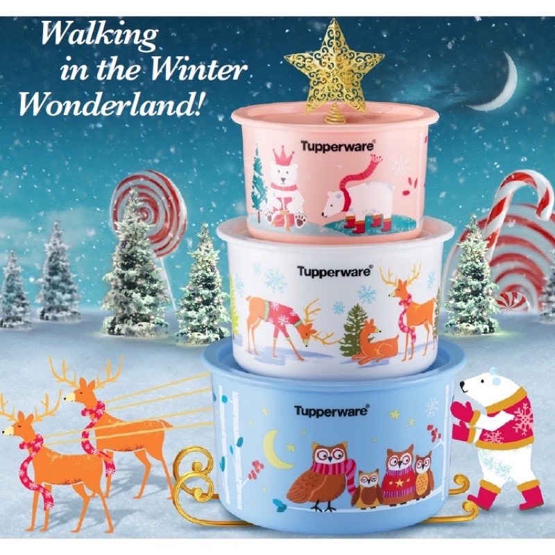 Tupperware Winter Wonders Collection Set | Shopee Malaysia