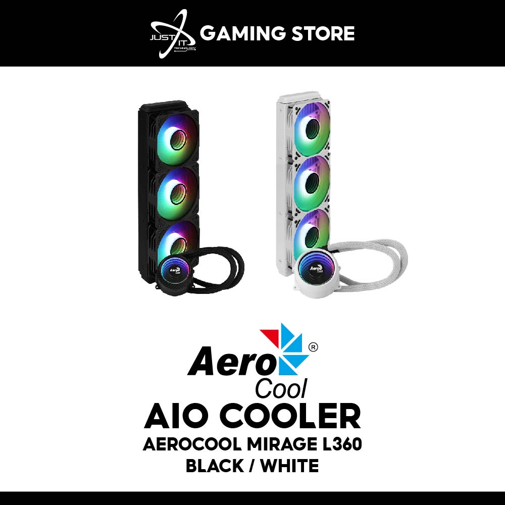 AEROCOOL MIRAGE L360 AIO LIQUID COOLER ( BLACK / WHITE ) ( 360mm ...