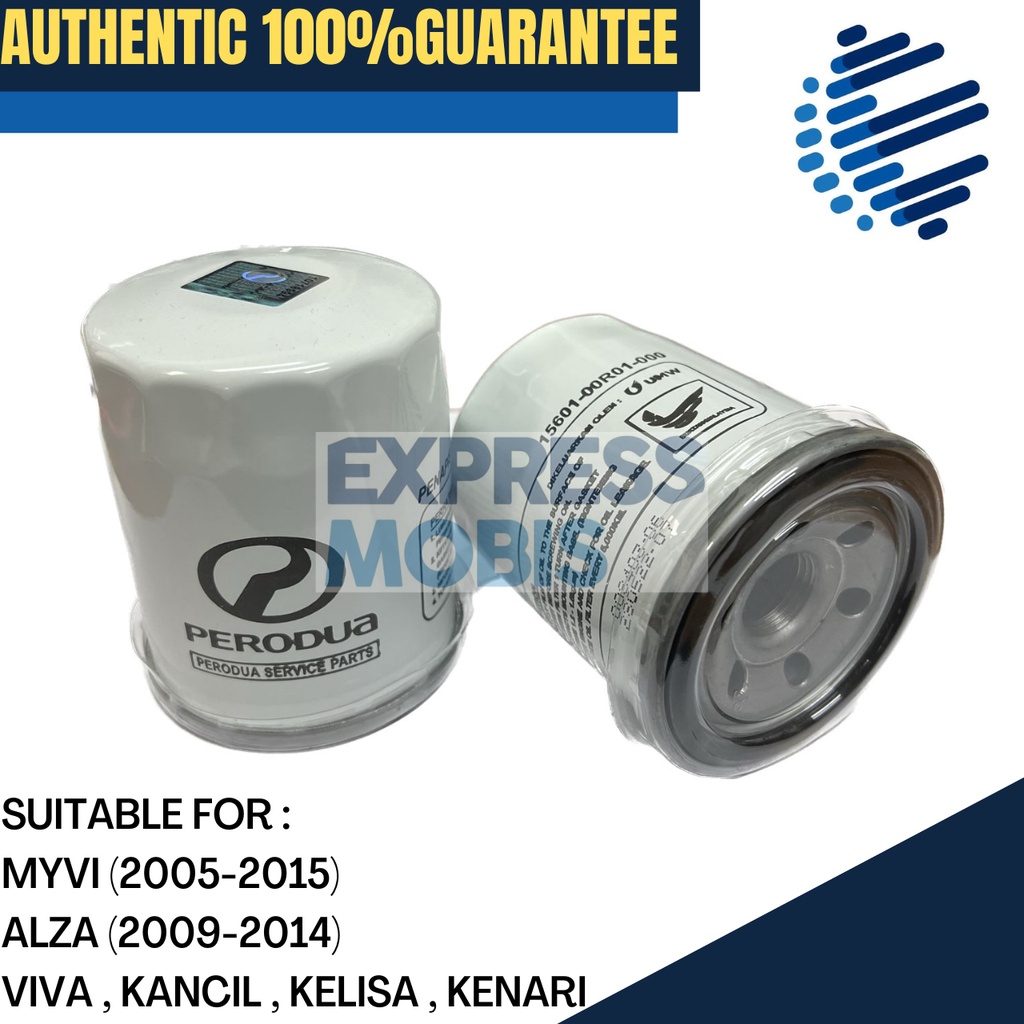 100% ORIGINAL PERODUA OIL FILTER 15601-00R01 MYVI ALZA KELISA KENARI ...