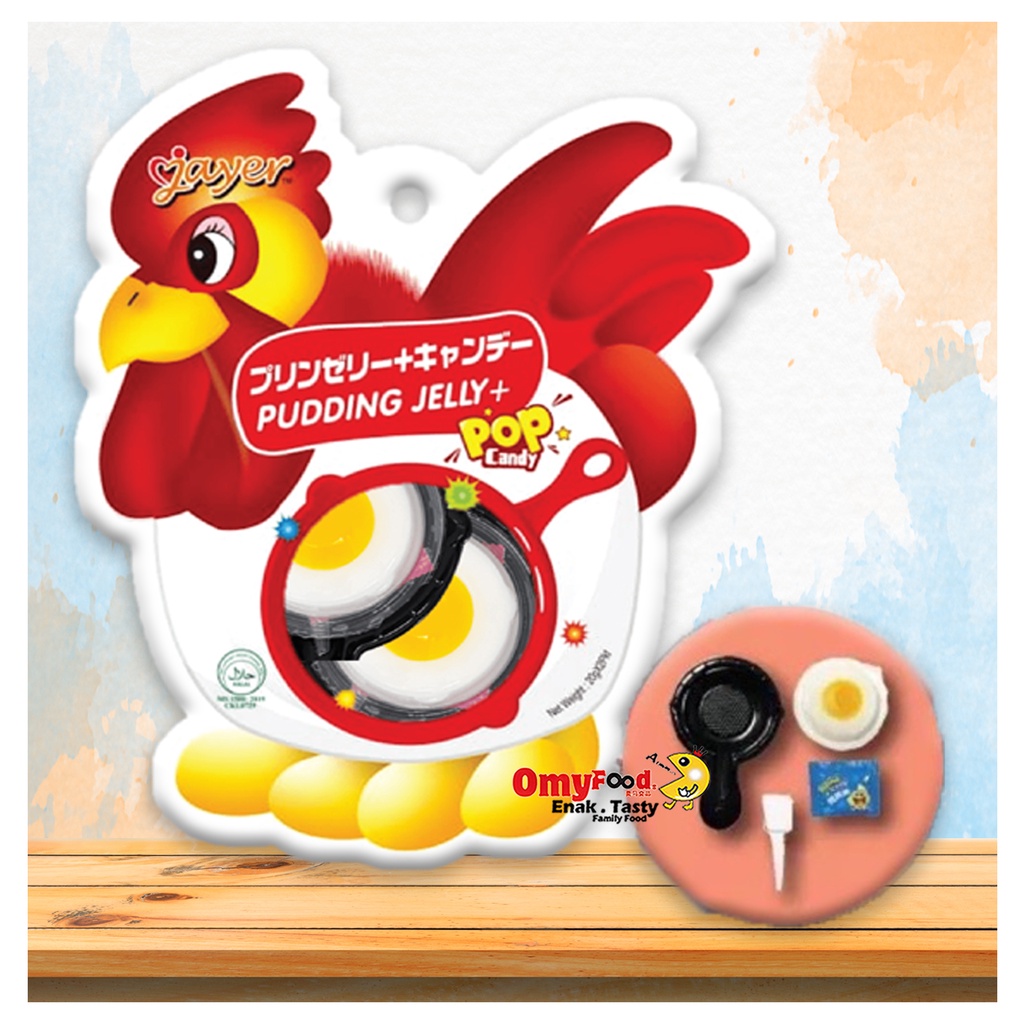 20g x 2pkt Jayer Chicken Egg Shape Pudding Jelly with Popping Candy ...