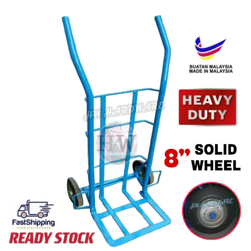 [100% ORIGINAL] BUMI BRAND HEAVY DUTY 8" CASTER WHEEL HAND TROLLEY / TWO WHEEL HAND TRUCK ...