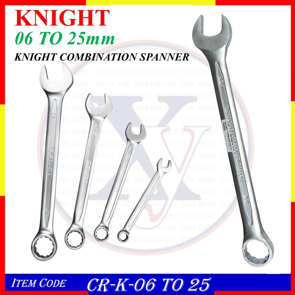 CR-K-06 - CR-K-25 6MM TO 25MM KNIGHT COMBINATION SPANNER / COMMON RING ...