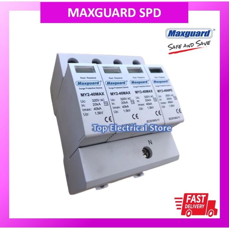 Maxguard Surge Protection Device -Maxguard SPD- 40kA - [2P-4P] - MY2 ...
