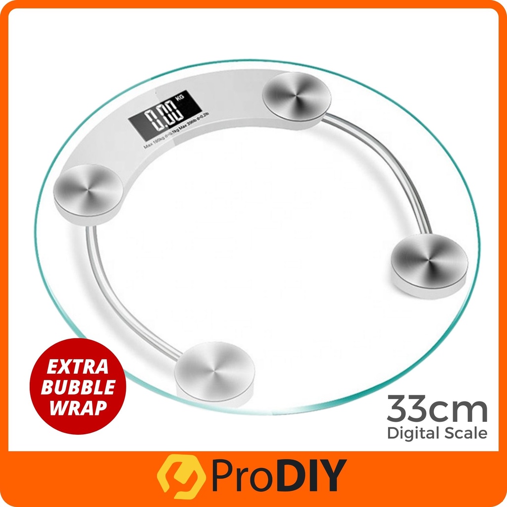 PRODIY 33CM Body Fat Scale Weight Body Scale Digital Timbang Berat ...