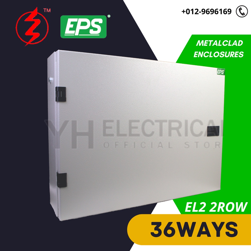 EPS EL2 2Row 36Way / EL2M 2Row 24Way Metal Clad Enclose DB Box | Shopee ...