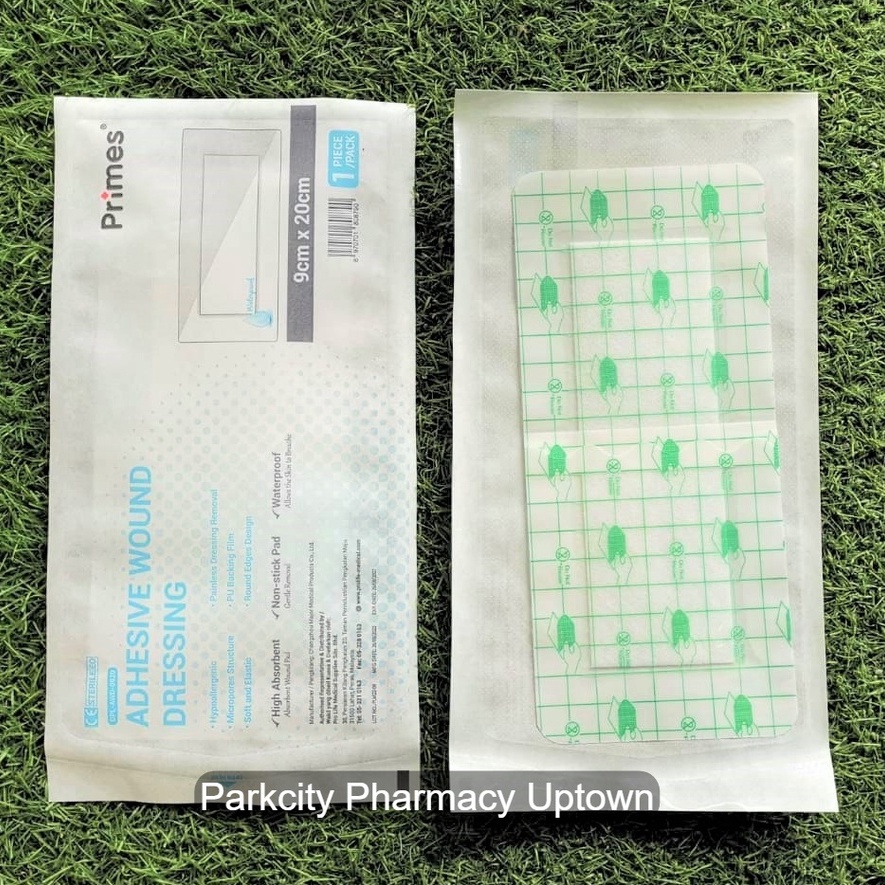 Primes Adhesive Waterproof Wound Dressing ( PU Island Dressing ) 1's ...
