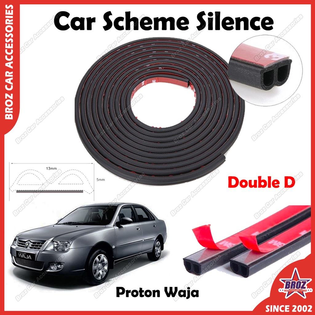 For Proton Waja Double D Scheme Silence DIY Sound Proof Door Edge B ...