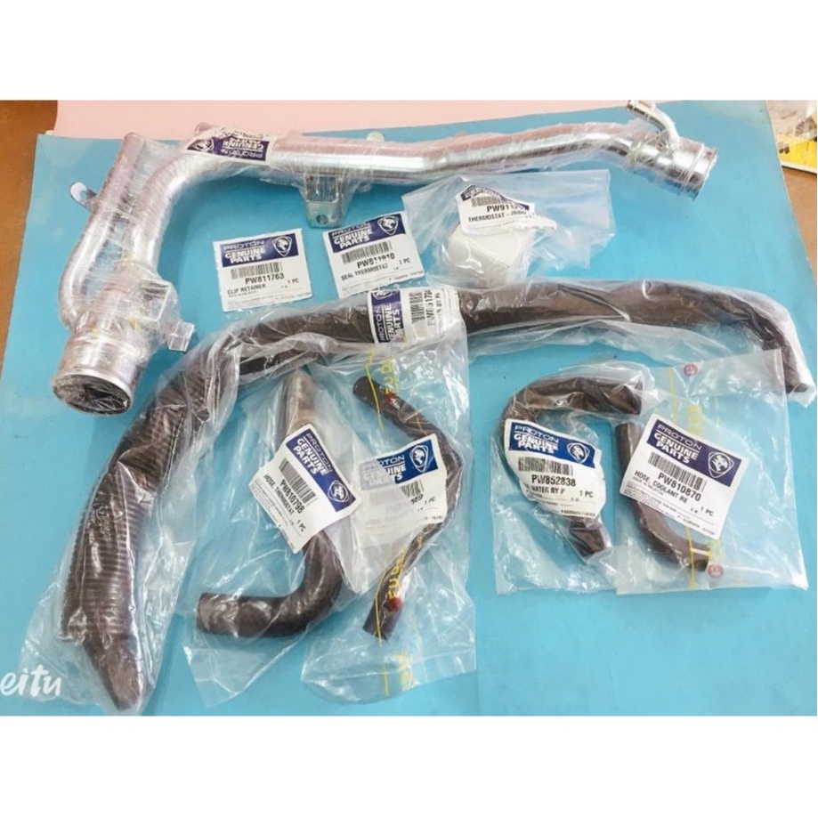 100% ORIGINAL WATER PUMP PIPE COMPLETE SET WITH THERMOSTAT PROTON GEN2 ...