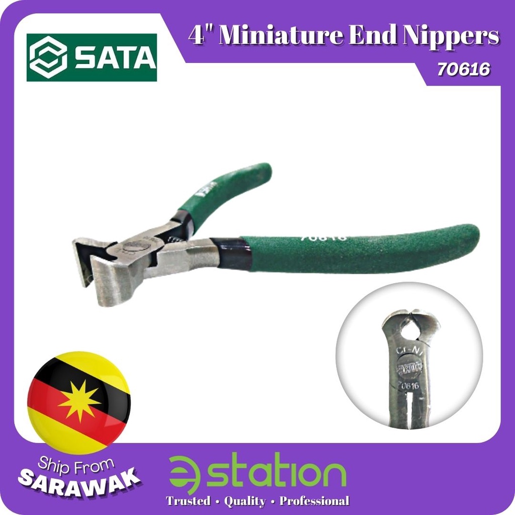 SATA 4" Miniature End Nippers / Cutting Pliers 70616 | Shopee Malaysia