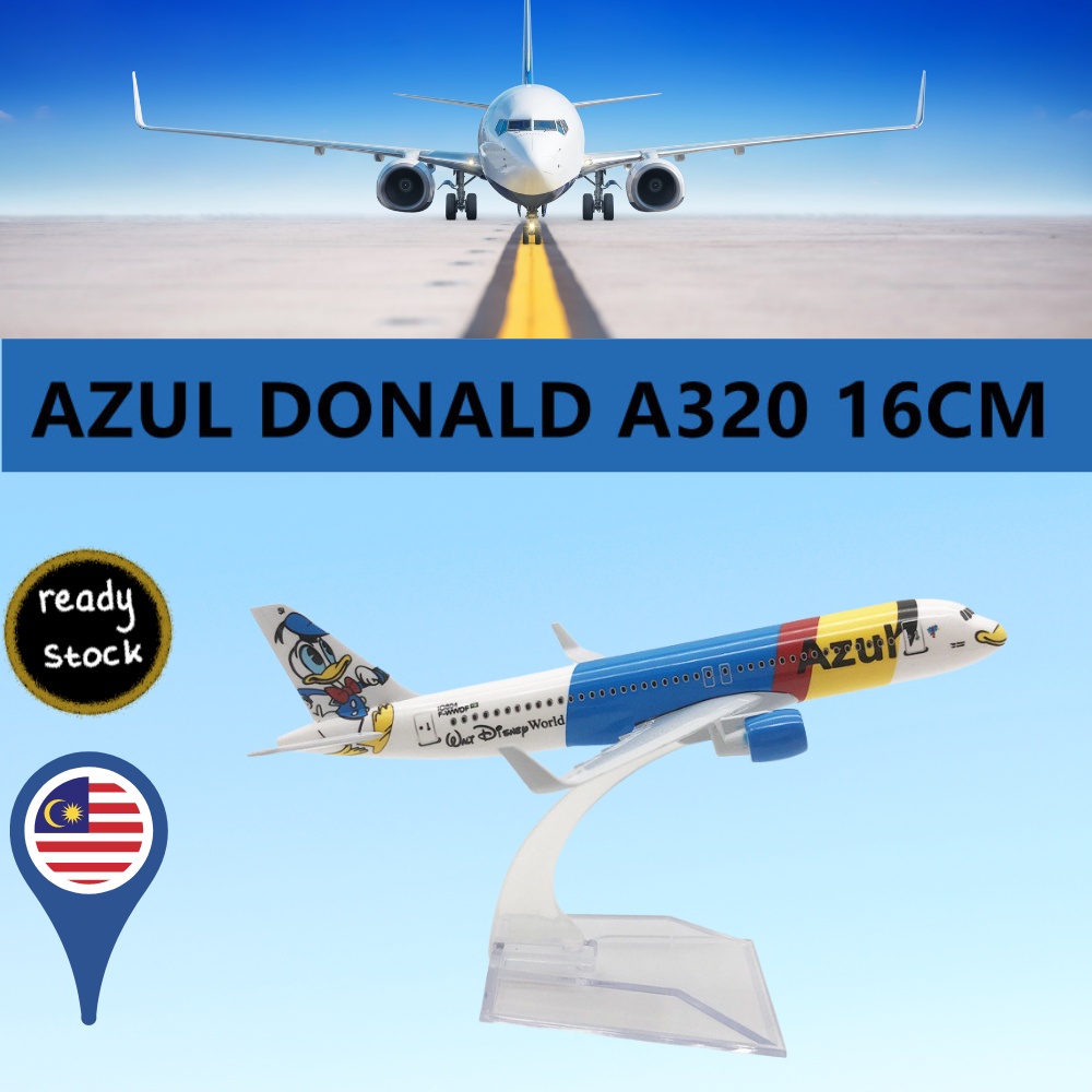 Azul Airbus A320 Neo with Donald Duck Cargo Passenger Diecast Aeroplane ...