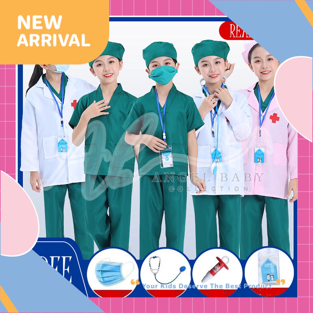 Angel Baby Kids Children Occupations Doctor Surgeon Cosplay Costume ...
