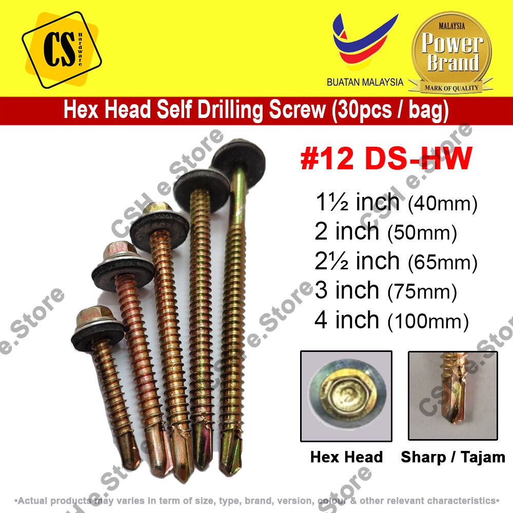 Self Drilling Screw Hex Head Screw Roofing Awning Screw with Washer for ...