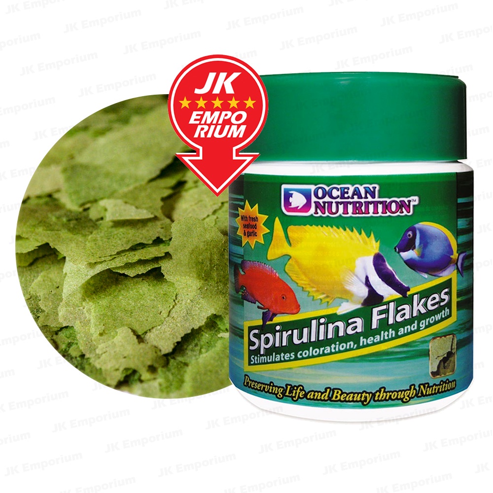 Ocean Nutrition Spirulina Flakes With Seafood & Garlic Stimulates ...
