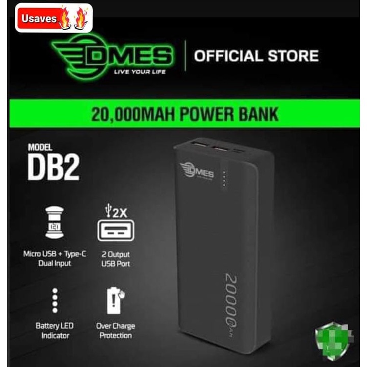 DMES DB2 POWERBANK (20K mAh) | Shopee Malaysia