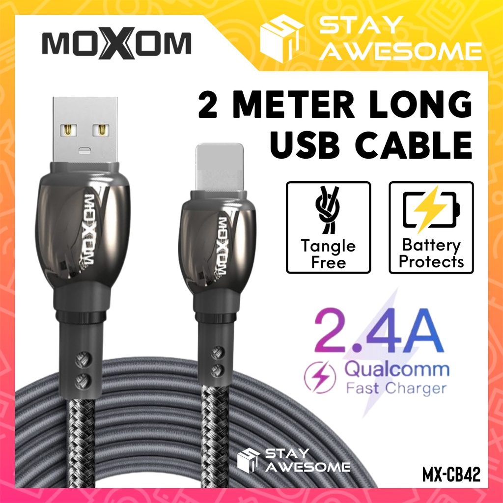 MOXOM Cable Type C 2 Meter Cable Type C Long Cable Charger Android ...