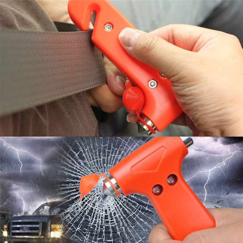 6IN1 Multi-function LED Strobe Light Beacon Torch Safety Hammer Alarm ...