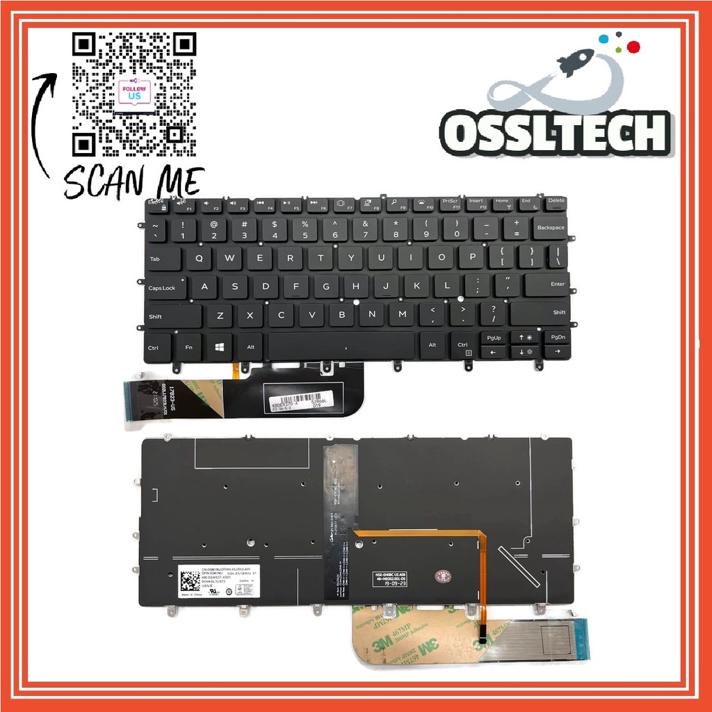 DELL XPS 13 9370 13-9370 13-9370-D1705S 9317 13-9380 laptop keyboard US ...