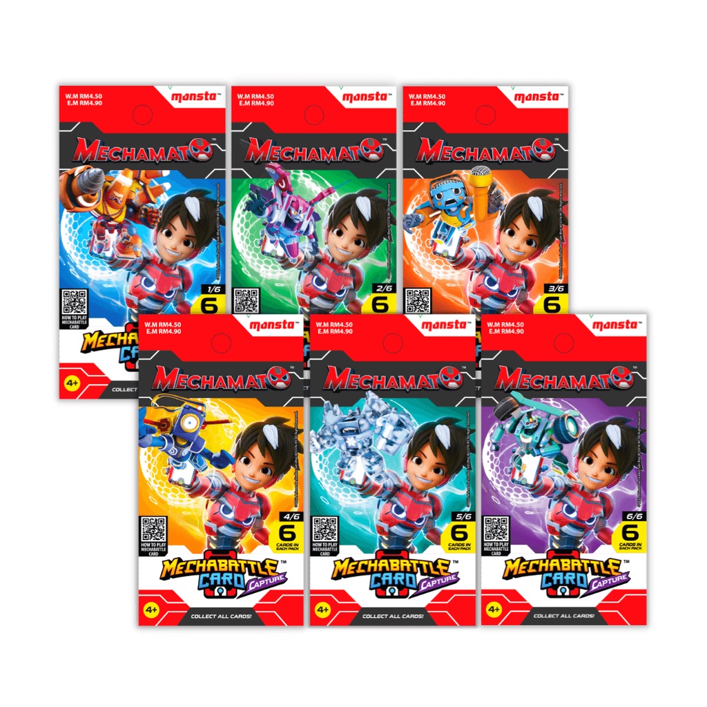 KIDZONE BoBoiBoy Galaxy Card : Pek MechaBattle (1 pack:6 cards ...