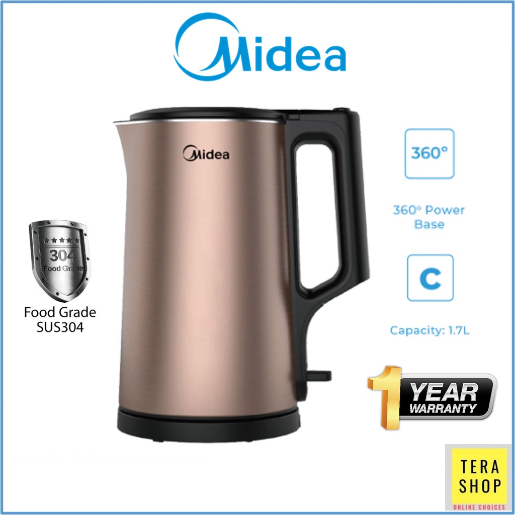 Midea MK-17PJ Cool Touch 1.7L Electric Jug Kettle | Shopee Malaysia