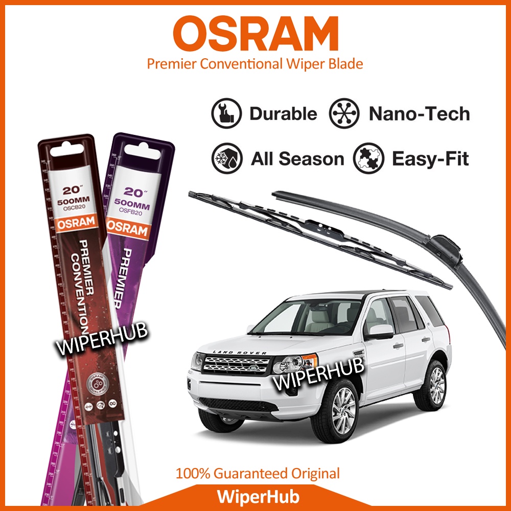 Osram Land Rover Freelander 2 2006-2014 Premier Conventional Flat Wiper ...