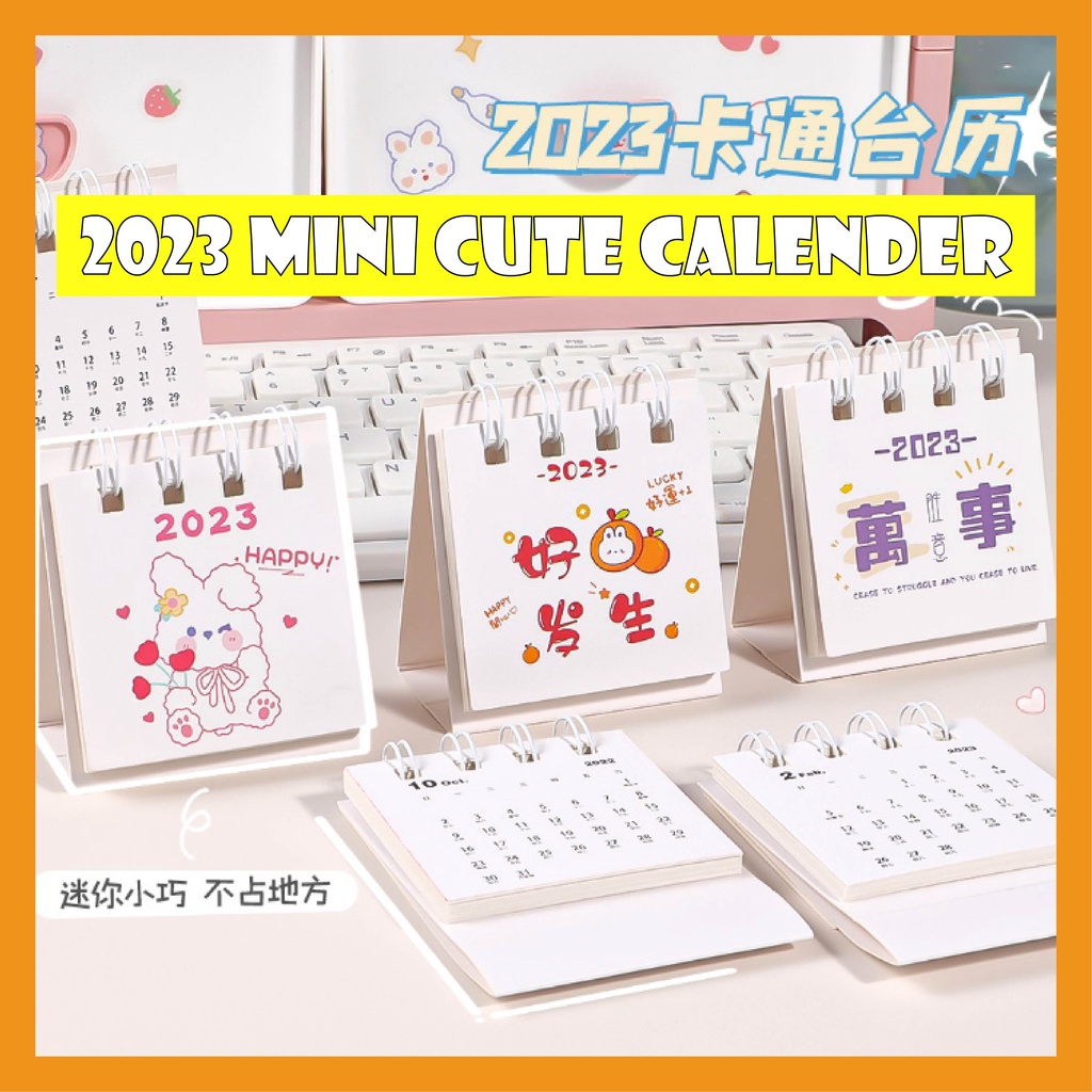 2023 Mini Desk Calendar Small Note Calendar | Shopee Malaysia