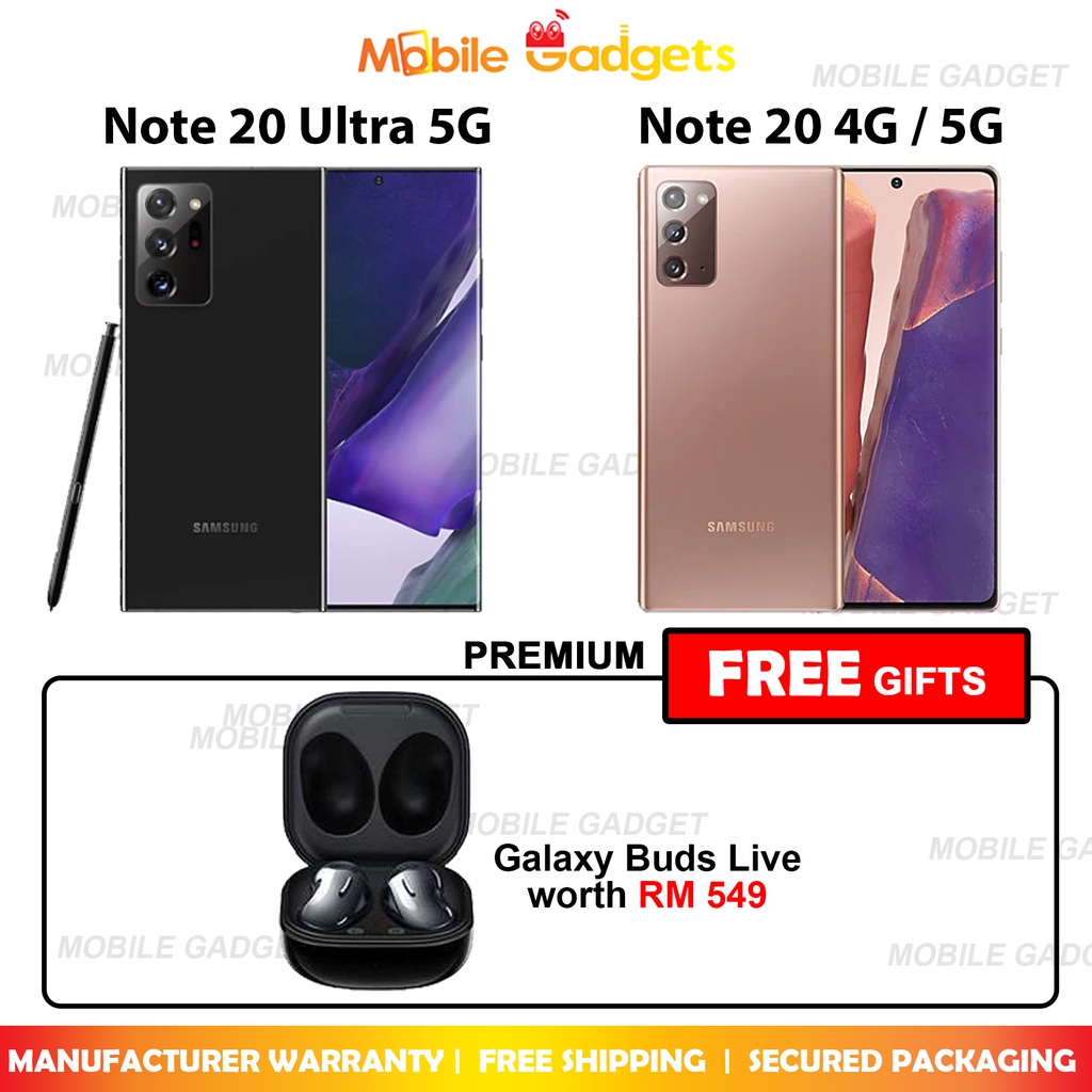 Samsung Galaxy Note 20 Ultra 5G / Note 20 5G / Note 20 4G Smartphone ...