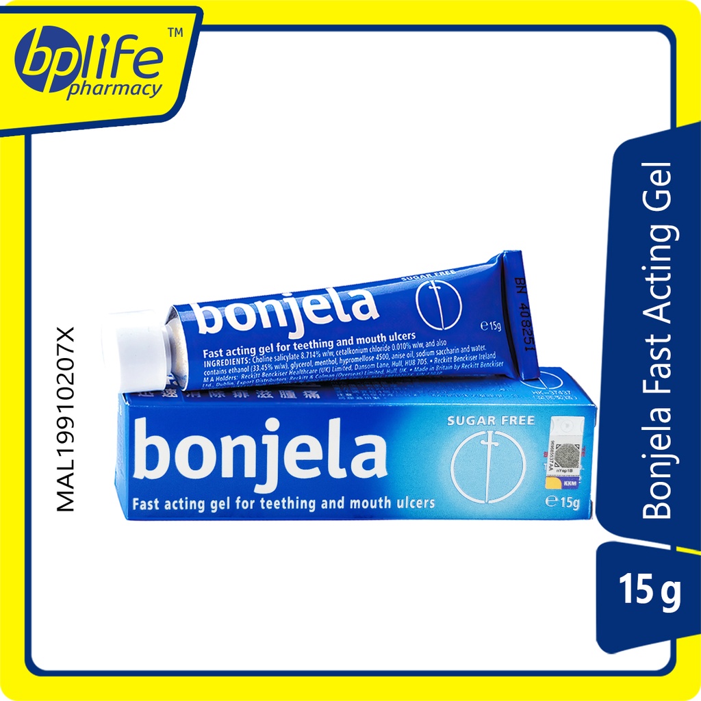 Bonjela Fast Acting Gel For Teething And Mouth Ulcers 15g (Exp 06/2024 ...