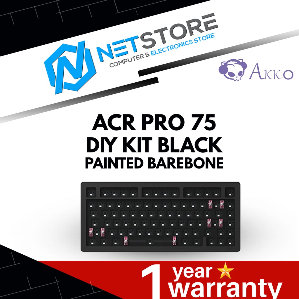 AKKO ACR PRO 75 DIY KIT BLACK PAINTED BAREBONE - 6925758620772 | Shopee ...