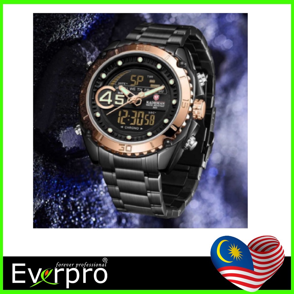 KADEMAN ANALOG/DIGITAL WATCH STAINLESS STEEL K9054 | Shopee Malaysia