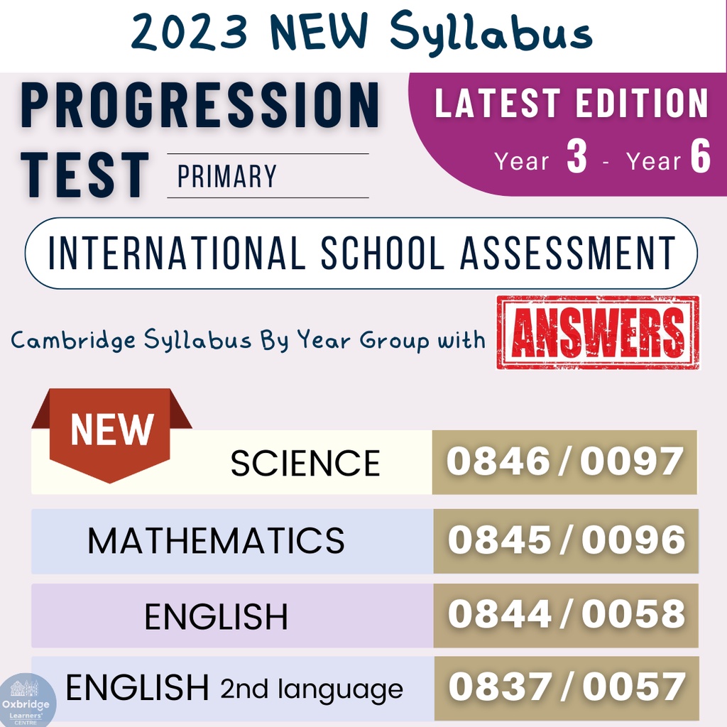 PY1 Latest 2022⚡ Primary Checkpoint Progression Test Papers + Answer ...