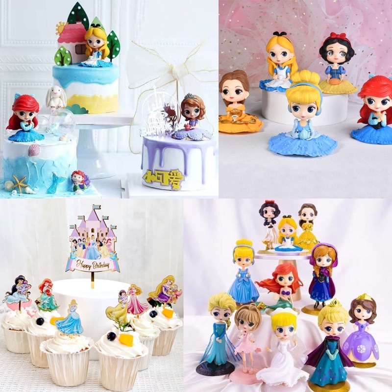 IMOCHI 白雪公主 灰姑娘 长发公主 贝拉 睡美人 造型蛋糕摆件 princess snow white Cinderella bella ...