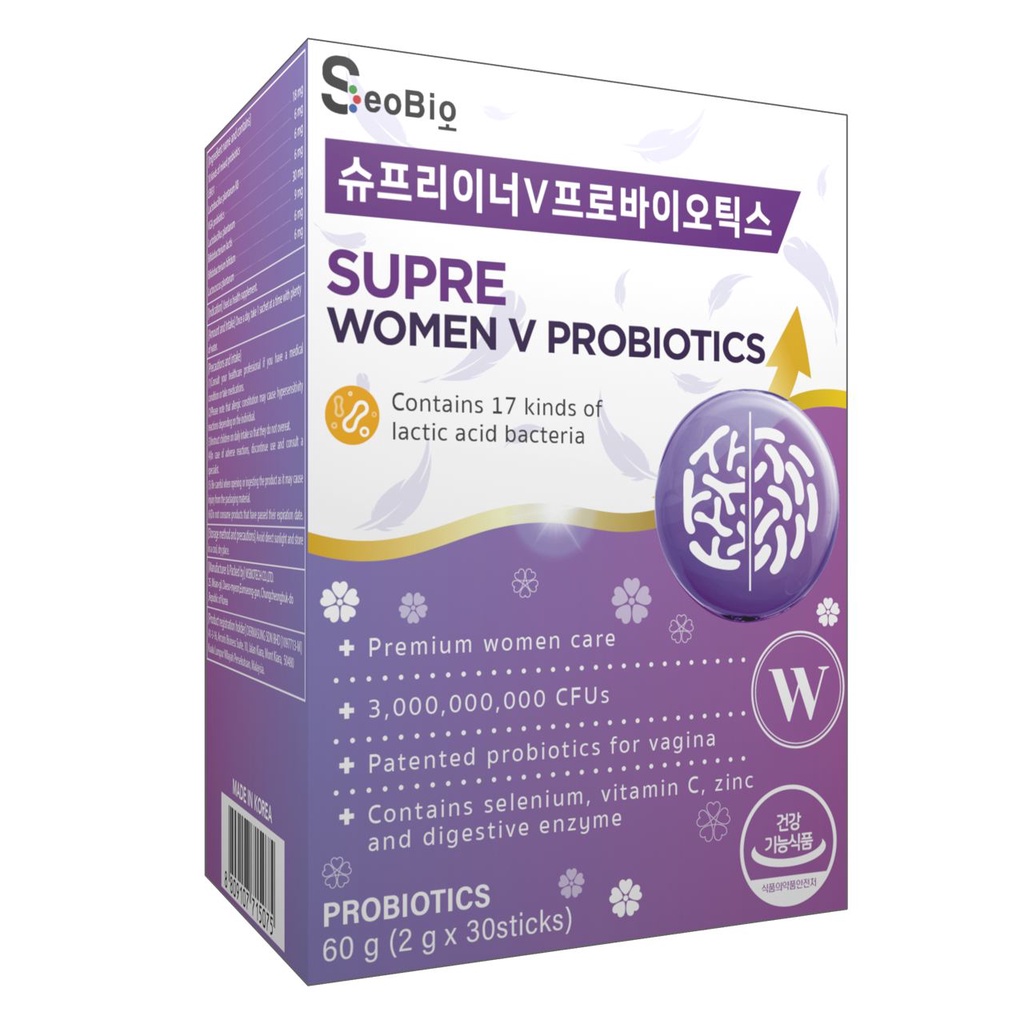 SUPRE WM V Probiotics (益生菌）2gx30sticks for 1month (Women private care ...