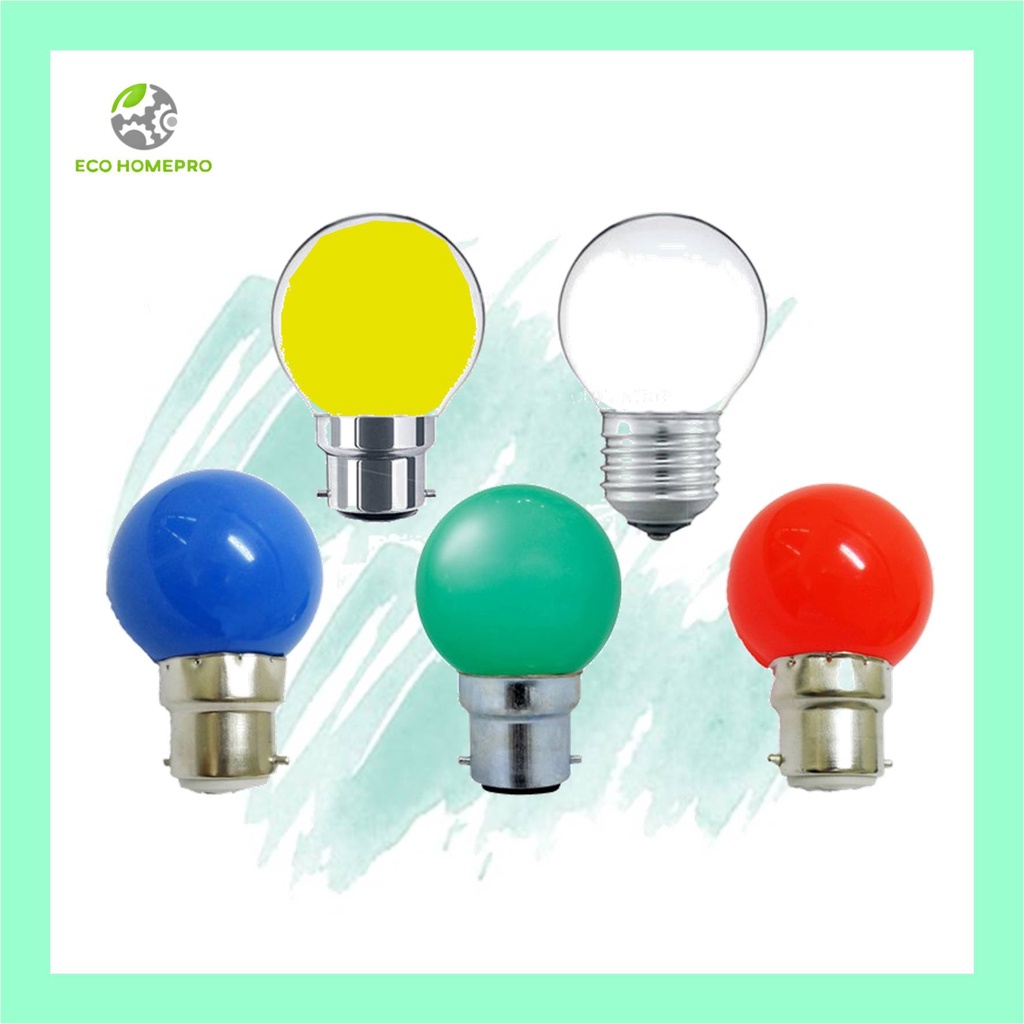 Chiyoda 5W B22 Ping Pong Pingpong Bulb (Clear/Red/Yellow/Green/Blue ...